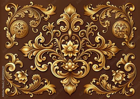 Intricate Vintage Ornate Designs And Typography Adorned With