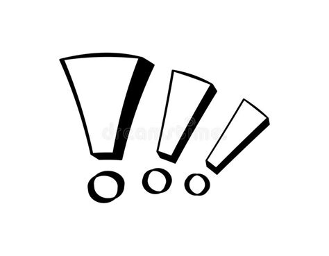 Exclamation Marks In Various Sizes And Styles Stock Vector