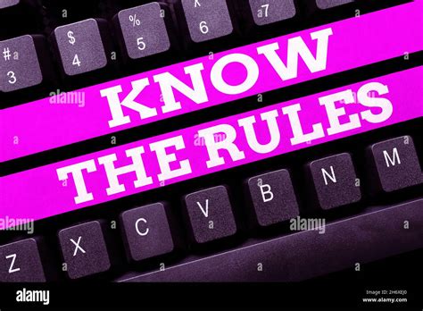 Handwriting Text Know The Rules Word Written On Set Explicit Or Regulation Principles Governing