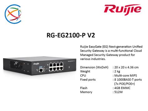Ruijie Rg Eg2100 P V2 Smart Access Gateway Series