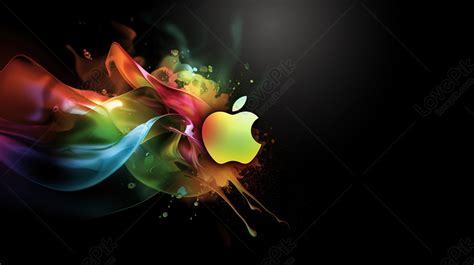 세련된 검정색 배경에 생동감 넘치는 스플래시가 있는 멋진 Apple 로고 사과 로고 배경 시가 배경 사과 튀김 배경 이미지 Hd 사과 로고 시가 사과 튀김 배경