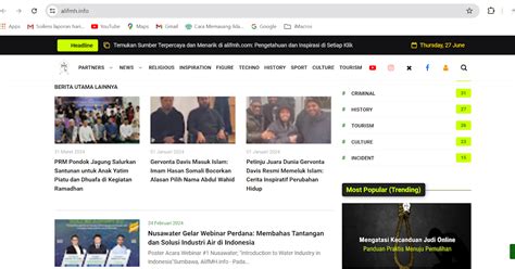 Alhamdulillah Hadirnya Portal Berita Islami Yang Membawa Kebaikan Di