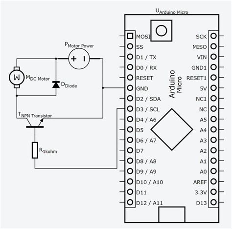 12v Motor Control With 5v Arduino And Npn Transistor As Speed Control