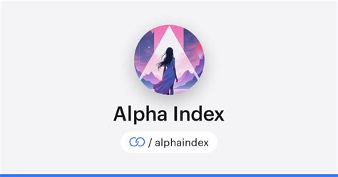 Alpha Index Alphaindex Solo To