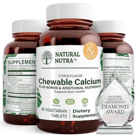 Citrus Chewable Calcium Tablets With Vitamin D3 And Magnesium Etsy