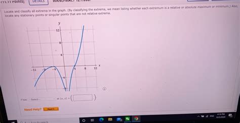 Solved 1111 Points Details Locate And Classify All Extrema