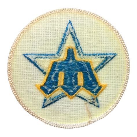 1982 Era Seattle Mariners Mlb Baseball Vintage 3 Round Team Logo Patch