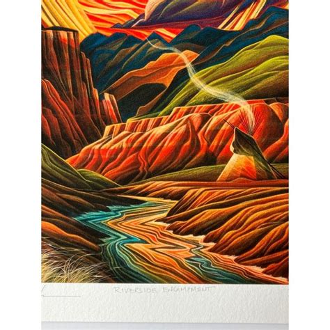 William Haskell Riverside Encampment Giclee On Paper Limited Edition Signed Numbered Art