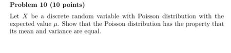 Solved Problem 10 10 Points Let X Be A Discrete Random