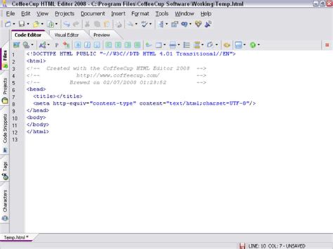 How To Use The CoffeeCup HTML Editor Dummies