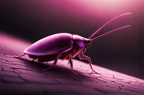 Premium Ai Image A Pink Cockroach Glow In The Dark