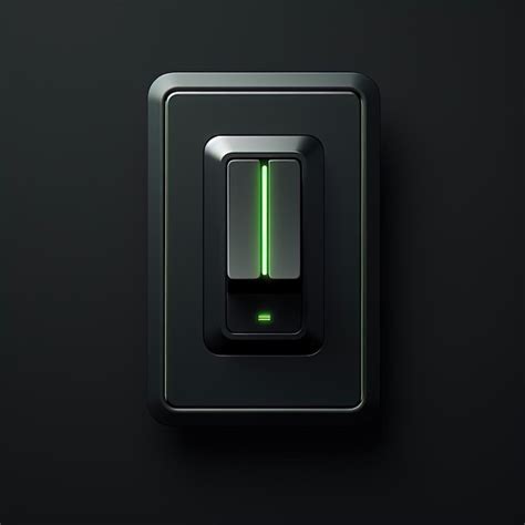 Premium Ai Image A Black Switch With Green And White Lights In The Style Of Simplified