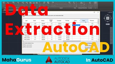 how to extraction data in autocad dataextraction excel autocad