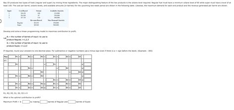 Solved Develop And Solve A Linear Programming Model To Chegg