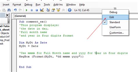 How To Comment Single Lineblock In Vba