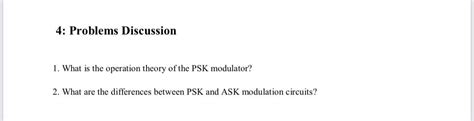 Solved 4 Problems Discussion 1 What Is The Operation