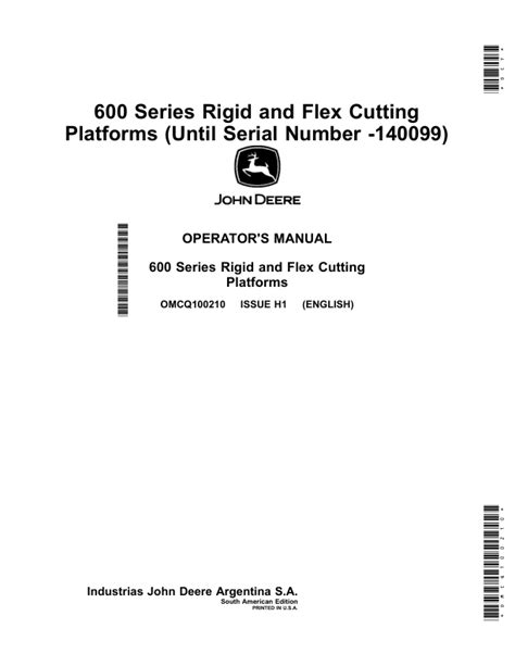 John Deere 625f 630f 635f 600 Series Rigid Flex Cutting Platforms