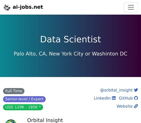 [hiring] data scientist in palo alto ca new york city or washinton dc r ai ml jobs