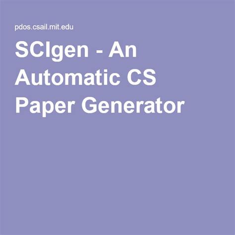 Scigen An Automatic Cs Paper Generator Referentie