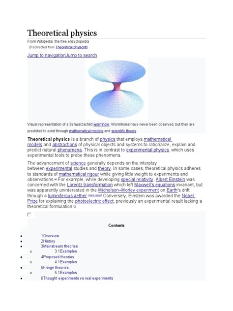 Theoretical Physics Pdf Theoretical Physics Academic Discipline Interactions