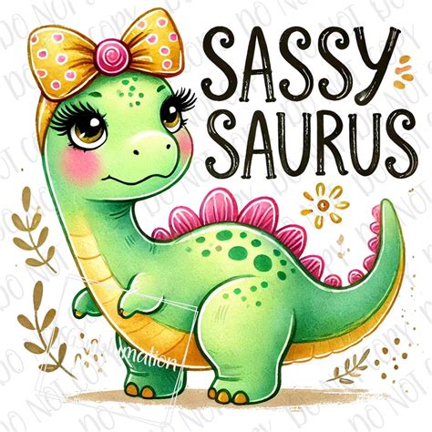 Cute T Rex Dinosaur Png Sassy Saurus Png Funny Sassysaurus Dinosaur
