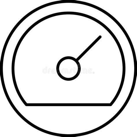 Speedometer Vector Thin Line Icons Set Dashboard Indicator Gauge Scale Tachometer Icon