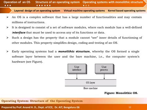 structure of operating system pdf