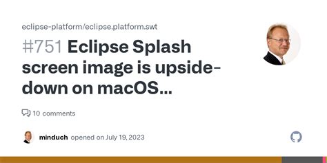 Eclipse Splash Screen Image Is Upside Down On MacOS Sonoma 2023 06 And