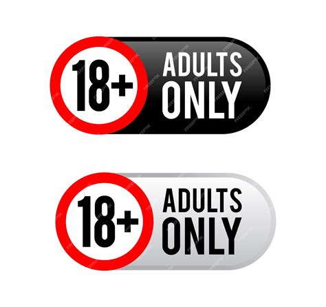 Premium Vector 18 Plus Adults Only Icon Vector Flat Style