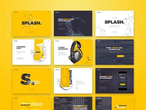 Splash Ui Kit For Sketch Ui Kit Web Development Design Web Design