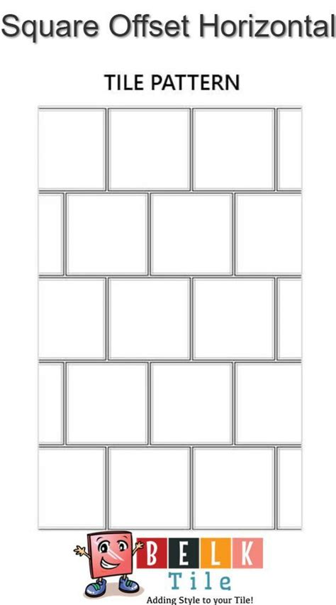 Square Offset Horizontal Shower Wall Tile Design Classic Bathroom Style