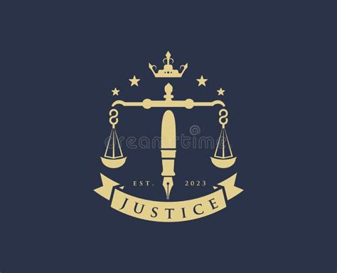 Justice Logo Law Logo Design Vector Law Firm Stock Illustration