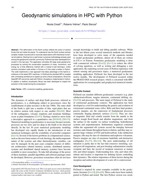 Pdf Geodynamic Simulations In Hpc With Python
