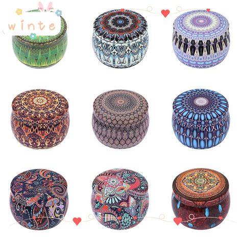 Winte Candy กล่องเหล็กเทียนหม้อ Rose หม้อชาดีบุก Trinket Dampproof คอนเทนเนอร์เหรียญ Tinplate