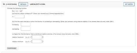 Solved Consider The Following Function F X X3 Ex A Chegg Com