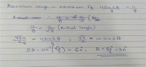 3 q16 a show that two complementary angles of projection of a
