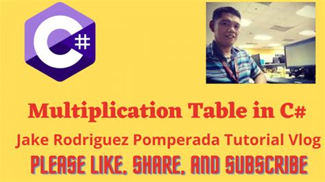 Multiplication Table In C Free Computer Programming Source Codes To All