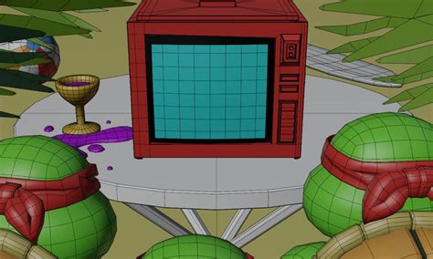 Tmnt 3 Manhattan Project Nes Intro Tv Scene Finished Projects Blender Artists Community