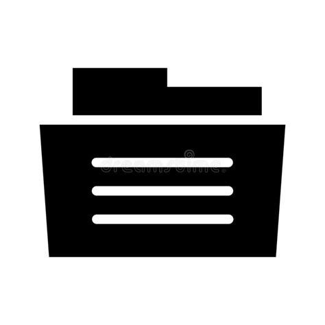 Folder Icon In Blue Outline Color Style Isolated On White Background For Your Web Site Design