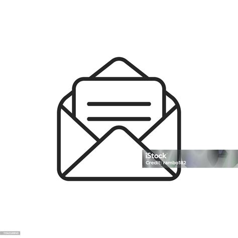 봉투 전자 메일 줄 아이콘을 열었습니다 편집 가능한 스트로크 완벽 한 픽셀 모바일 및 웹에 적합 합니다 우편에 대한 스톡 벡터