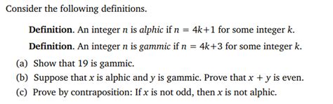 Solved Consider The Following Definitions Definition An Chegg Com