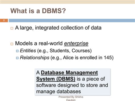 Dbms Introduction And Basics PPTX