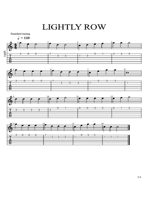 Lightly Row Guitarra Pdf
