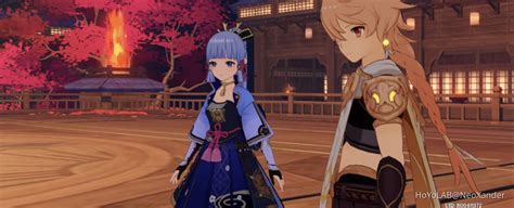 Ayaka And Aether The Traveler Genshin Impact Hoyolab