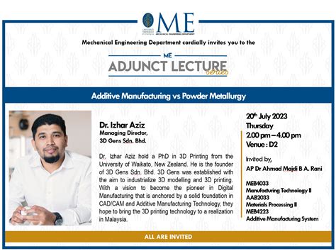 Cadex Adjunct Lecturer 2023