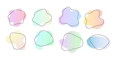 Premium Vector Irregular Gradient Blob Shape Asymmetric Elements With