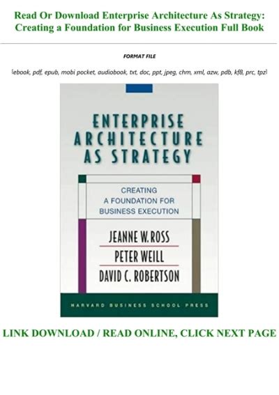 e-Book$ F.r.e.e Enterprise Architecture As Strategy: Creating a Foundation for Business ...