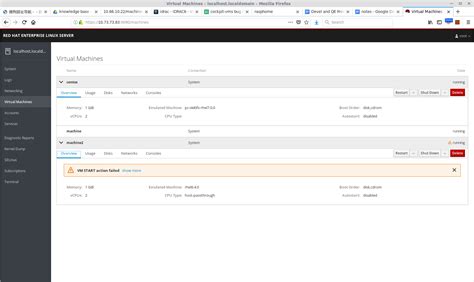 machines vm start action failed message still exists after vm runnning