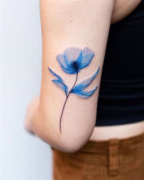 What Does A Blue Flower Tattoo Mean At Winifred Thompson Blog