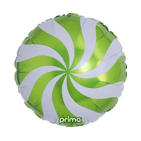 18 Lime Candy Swirl Prima Balloons